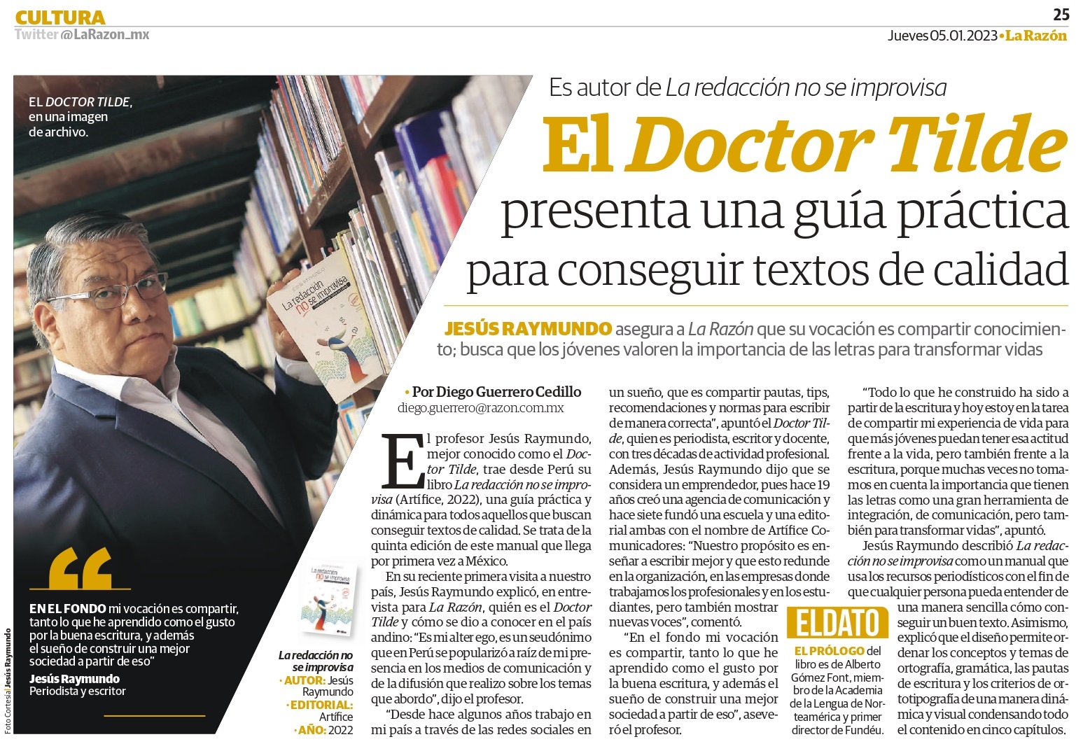 LA RAZÓN DE MÉXICO: EL DOCTOR TILDE PRESENTA UNA GUÍA PRÁCTICA PARA CONSEGUIR TEXTOS DE CALIDAD ...