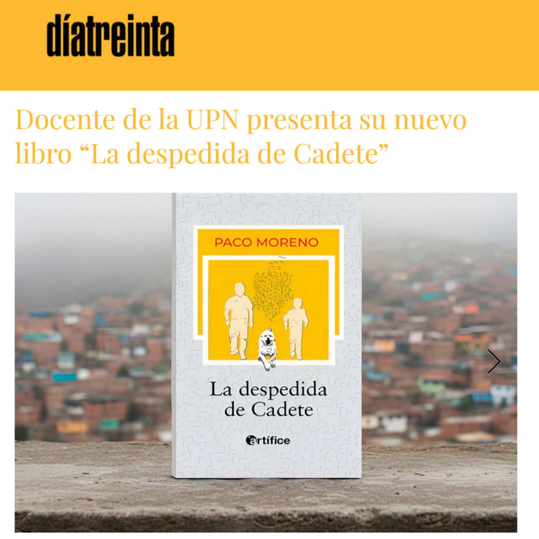 DÍA TREINTA: DOCENTE DE LA UPN PRESENTA SU NUEVO LIBRO ‘LA DESPEDIDA DE ...